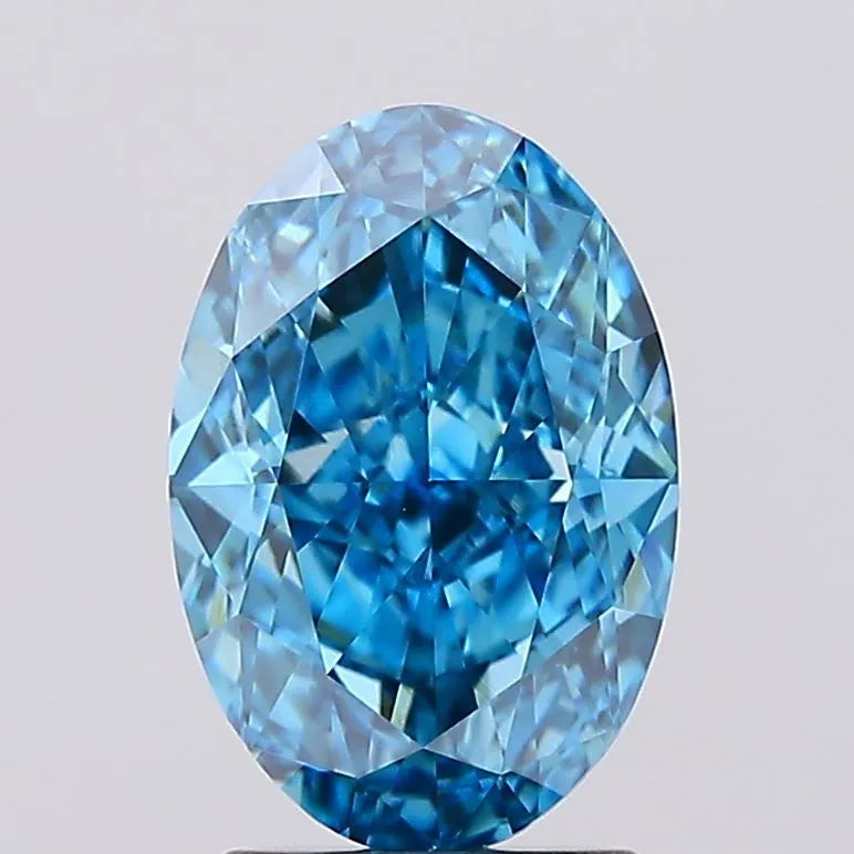 2.53ct Oval Lab Grown Diamond (Colour Fancy Vivid Blue, Clarity VS1, I ...