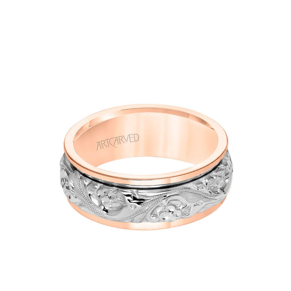 Artcarved "Lyric" Two Tone Engraved Wedding Band | 11-WV4309 – Ben Garelick
