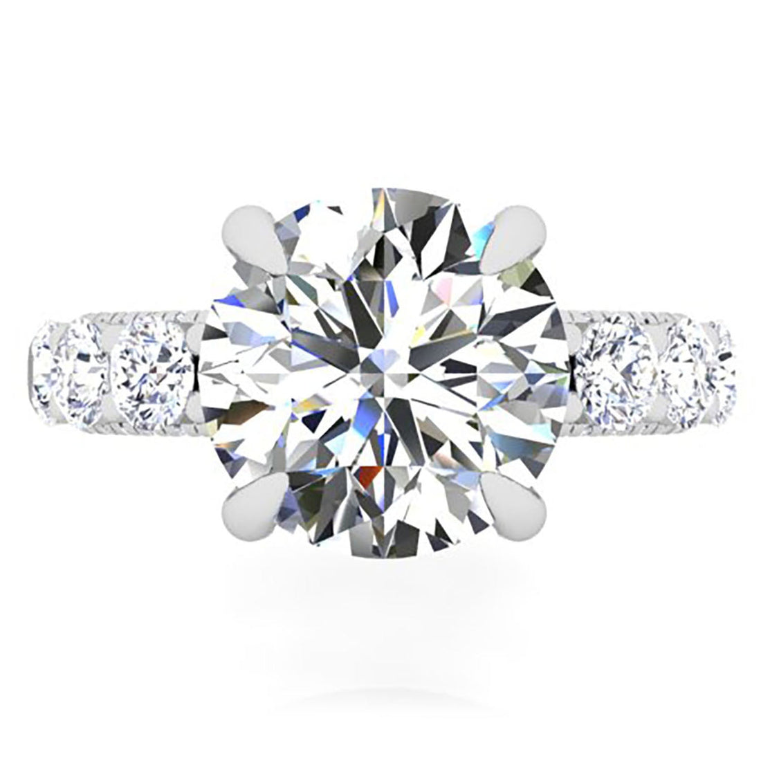 Ben Garelick Alpha 4 Carat Round Diamond Engagement Ring