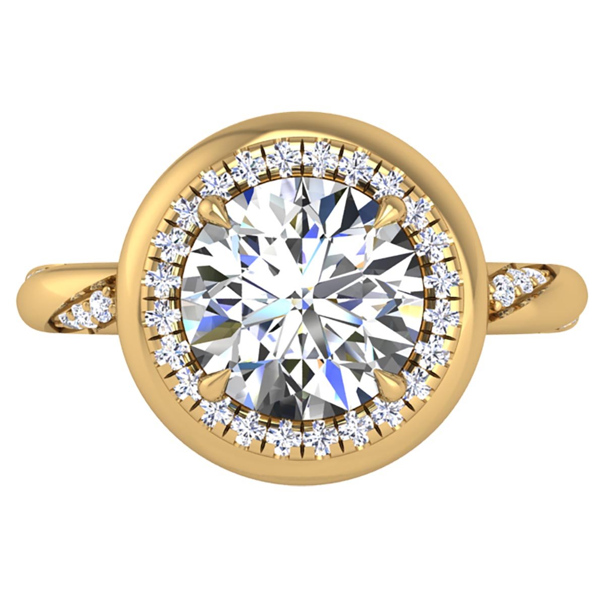 2 Carat Button Lab-Grown Diamond Engagement Ring - Ben Garelick