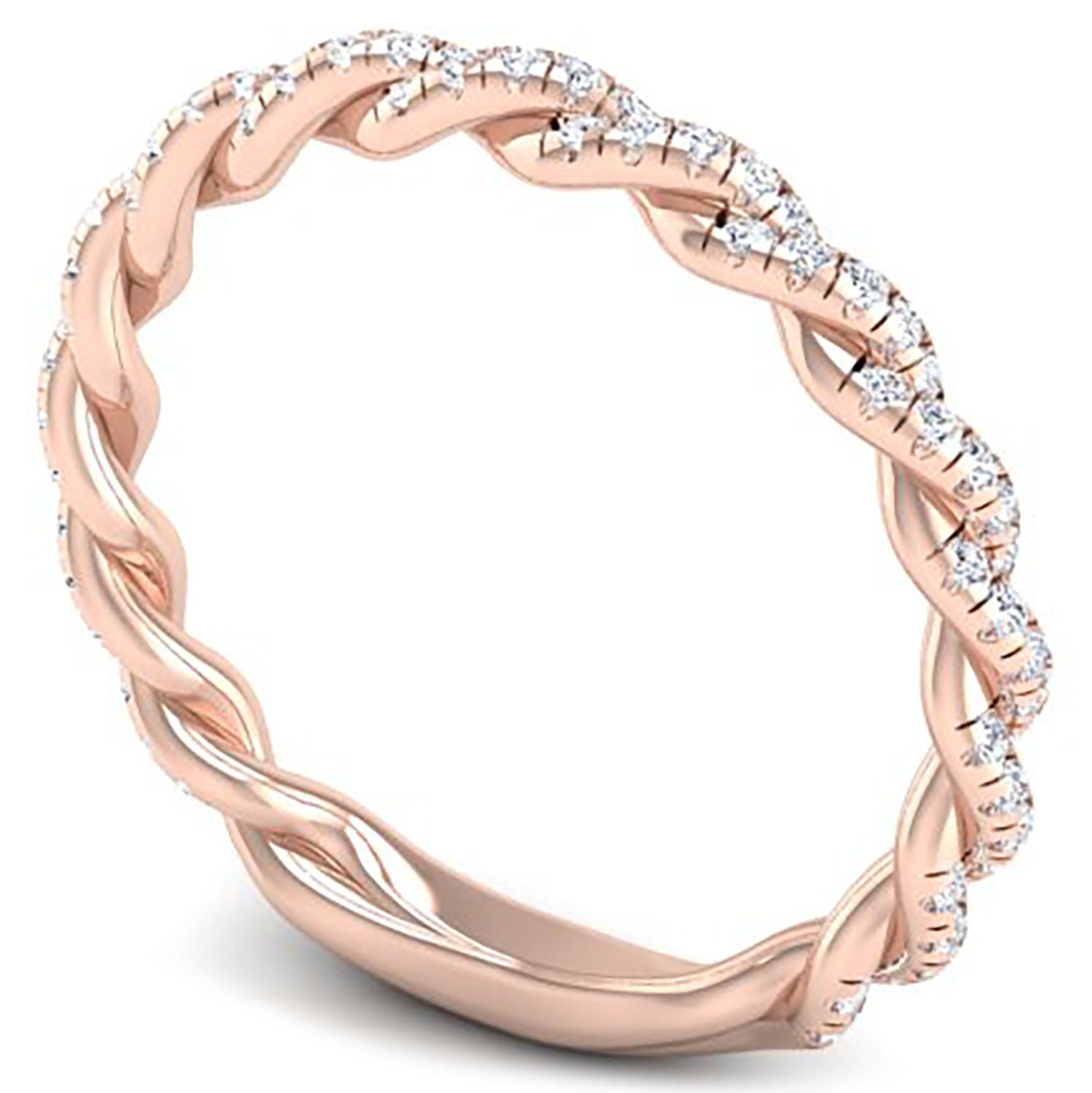 Ben Garelick Phoebe Pave Diamond Twist Wedding Ring | Lab-Grown Diamond