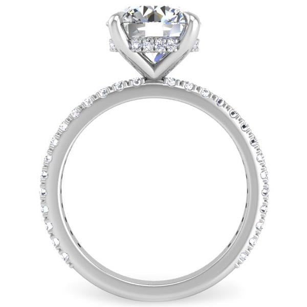 Ben Garelick Classic Large Round Diamond Shared Prong Engagement Ring