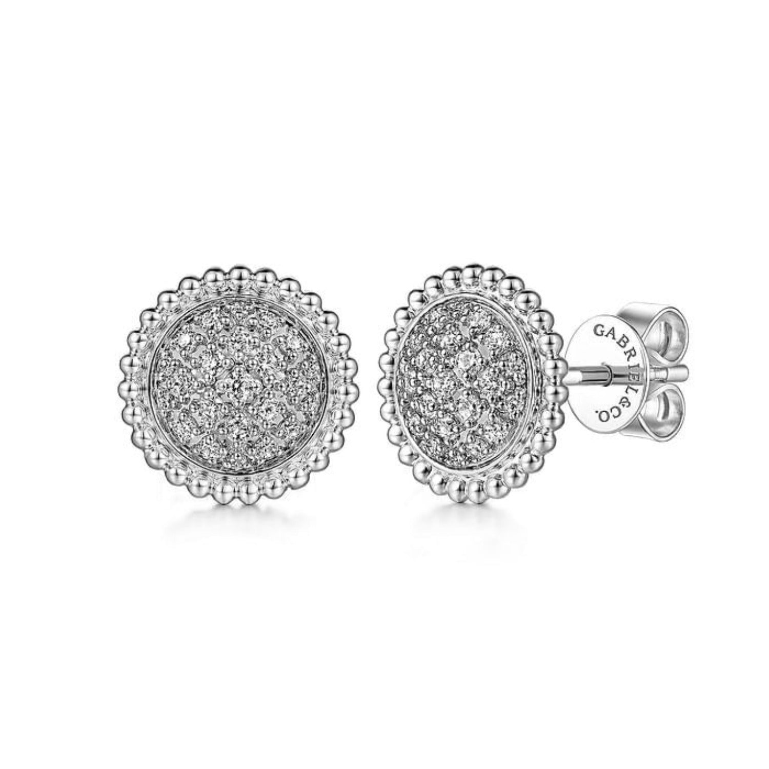 Gabriel & Co. Pave Diamond Stud Earrings - EG10597 | Ben Garelick