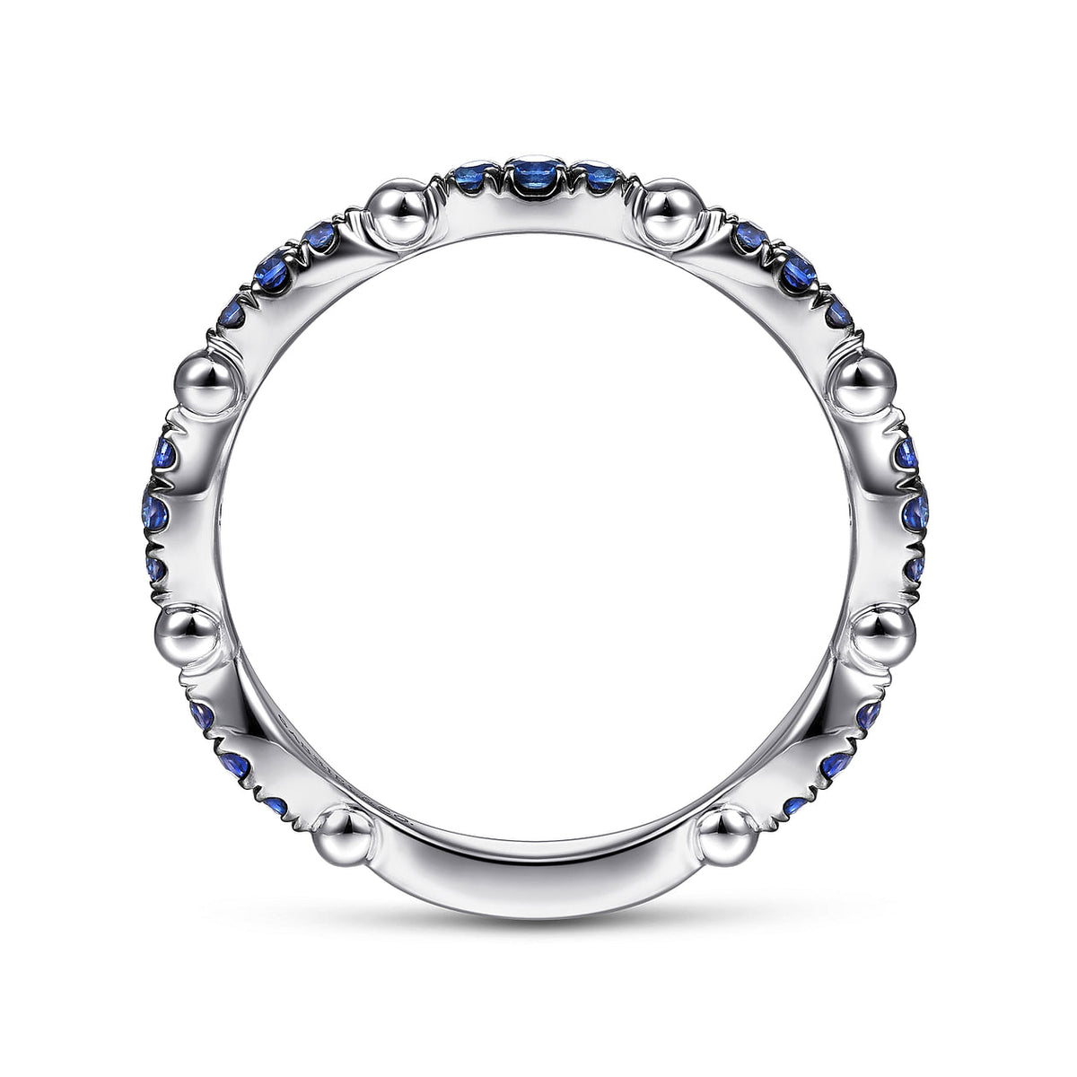 Gabriel & Co. Cluster Sapphire and Bujukan Ball Stackable Ring ...