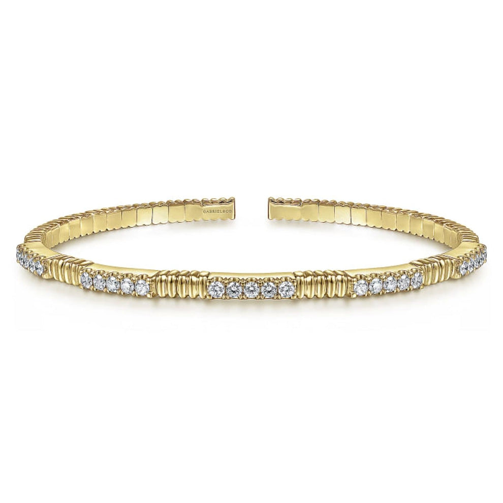 Diamond Textured Bangle BG4466-65Y45JJ | Ben Garelick
