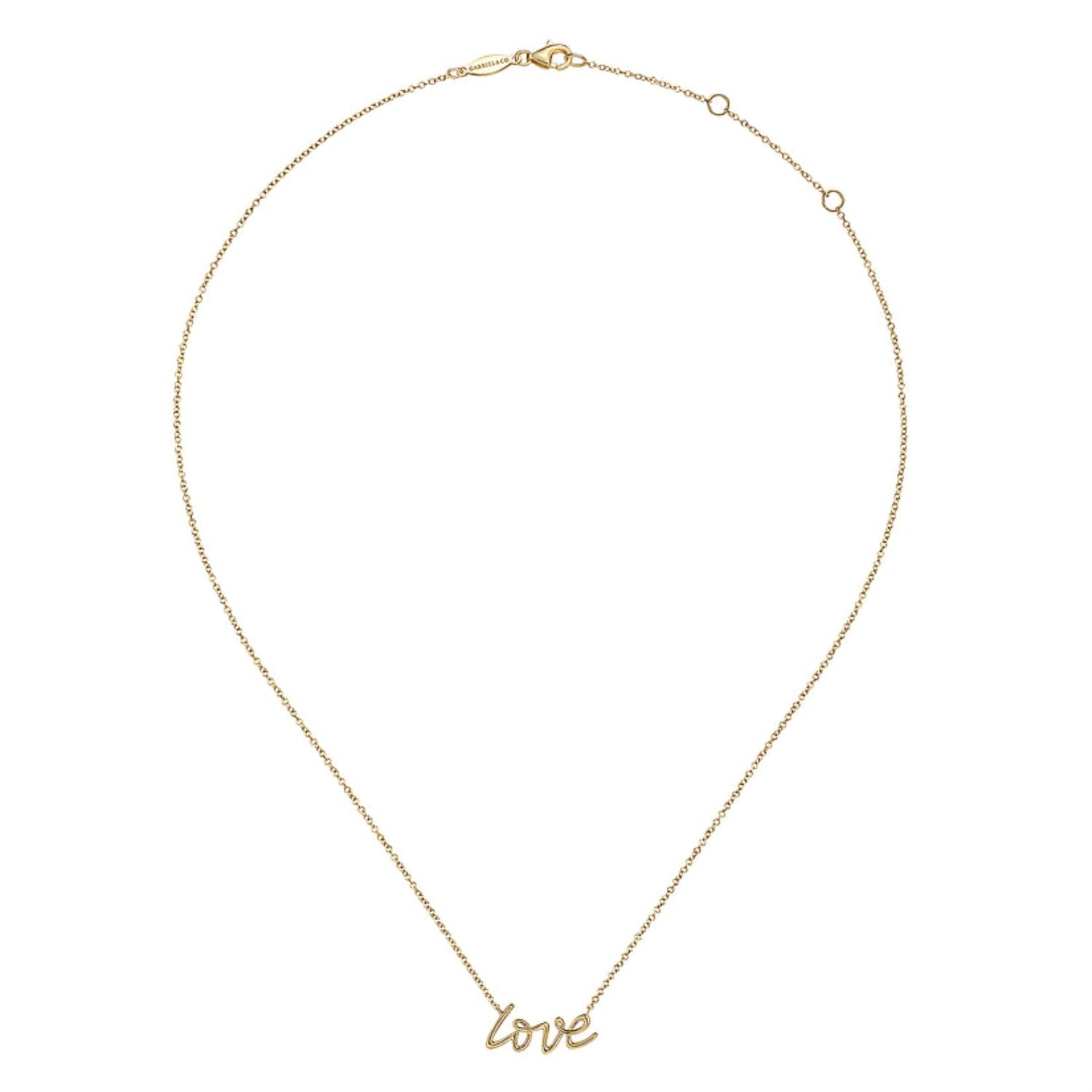 Gabriel & Co. Script "Love" Necklace - NK6479 | Ben Garelick