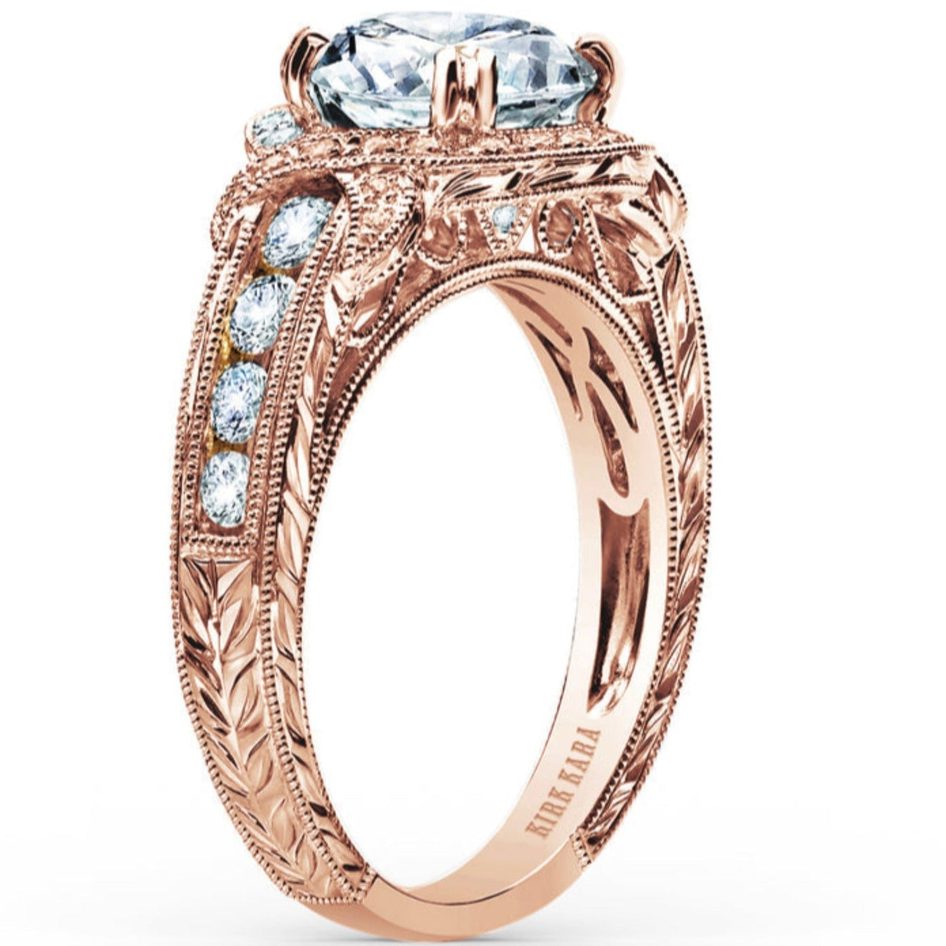 Kirk Kara "Pirouetta" Large Halo Diamond Engagement Ring | Ben Garelick