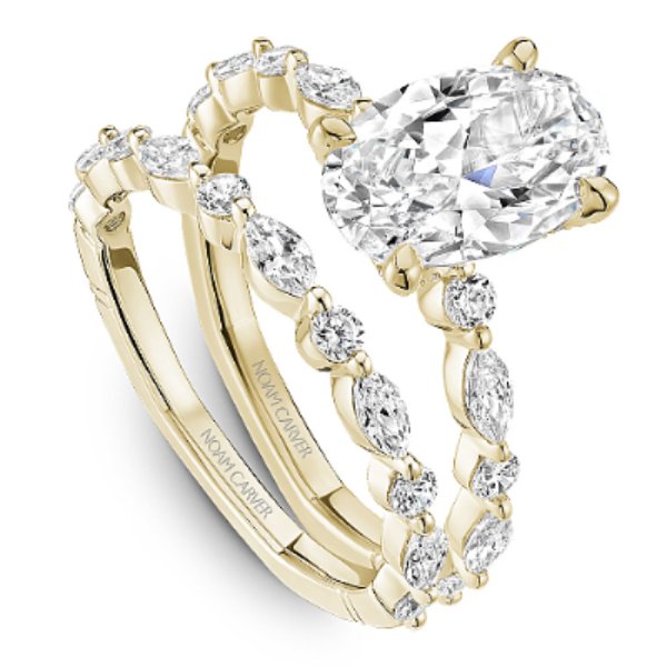 Noam Carver Marquise & Round Diamond Euro Shank Engagement Ring | A091 ...